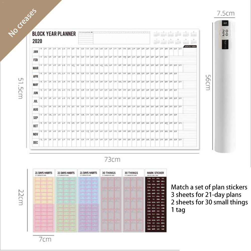 Year Planner White Kraft Paper For Student Recordi... – Grandado