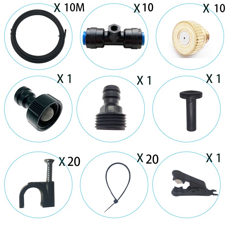 DIY Outdoor Misting Cooling System Kit Fog Sprayer... – Vicedeal