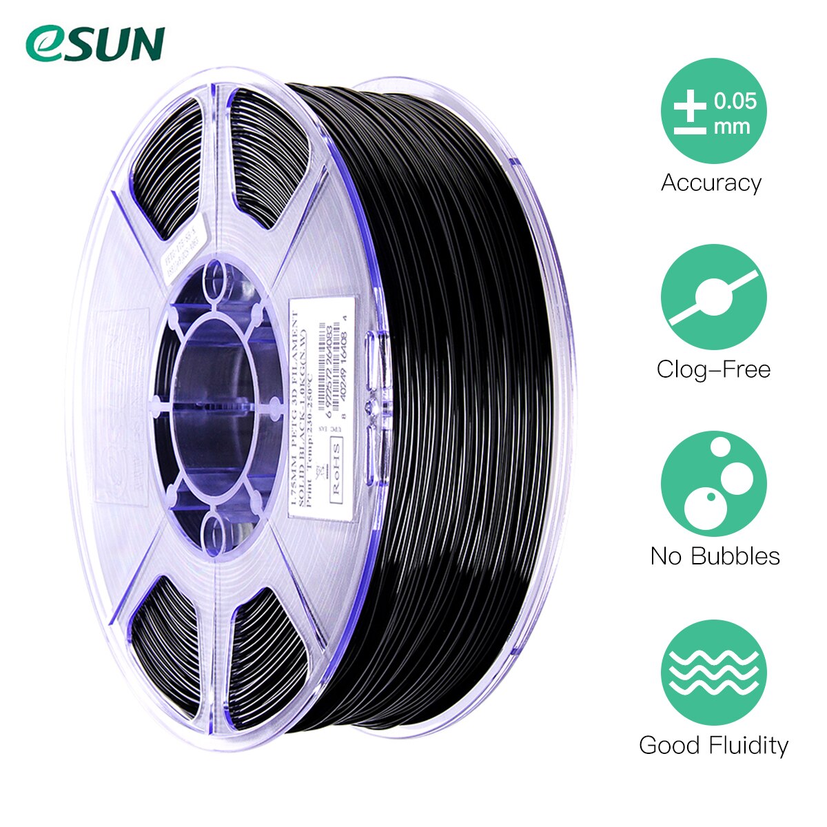 eSUN PETG 1.75mm 3D Printer Filament Printing Cons... – Vicedeal