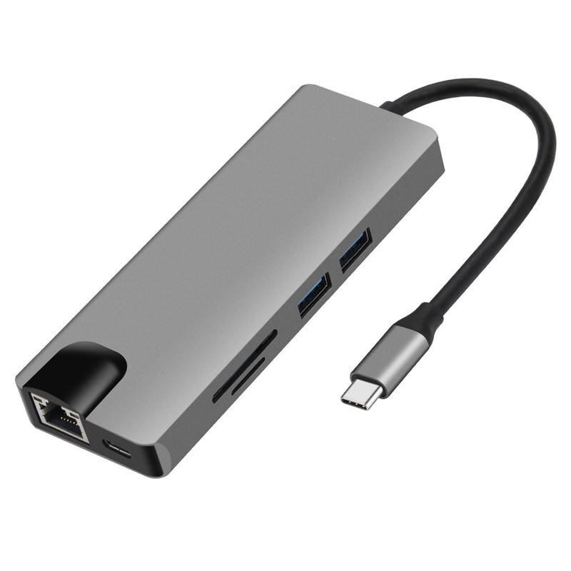 9 in 1 Typ C Zu 2 USB SD TF Karte Lan Vga Hdmi USB... – Grandado