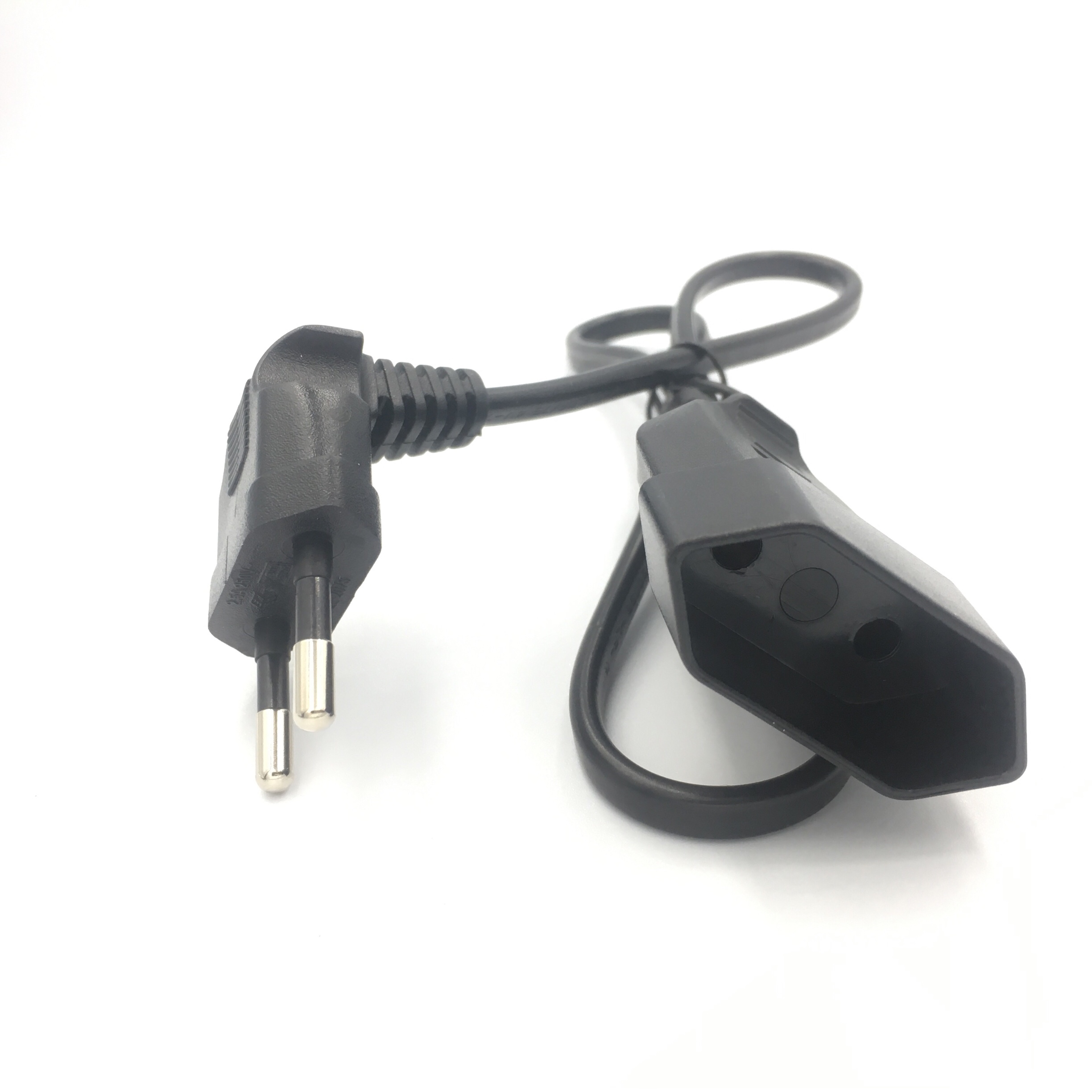 European EU 2 Prong VDE Bend Angle Male to Female ... – Grandado