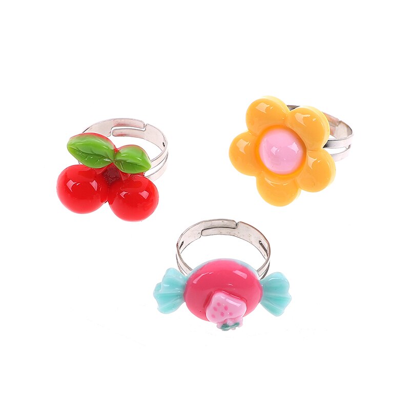 10Pcs/lot Adjustable Cartoon Rings For Girls Dress... – Grandado