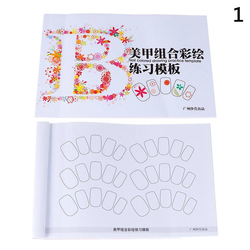 24 Pages Nail Art Practice Book Colored Drawing Pa... – Grandado