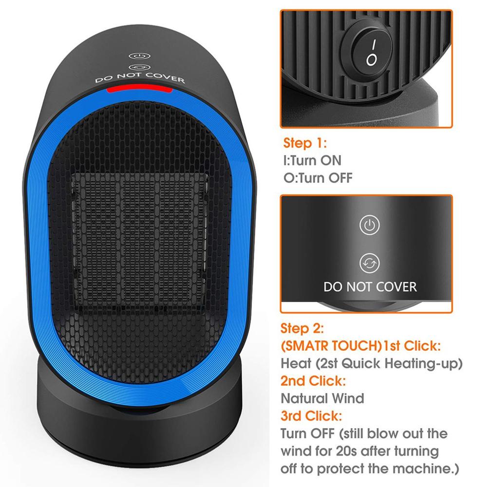 600W Desktop Mini Electric Fireplace Heater Electr... – Grandado