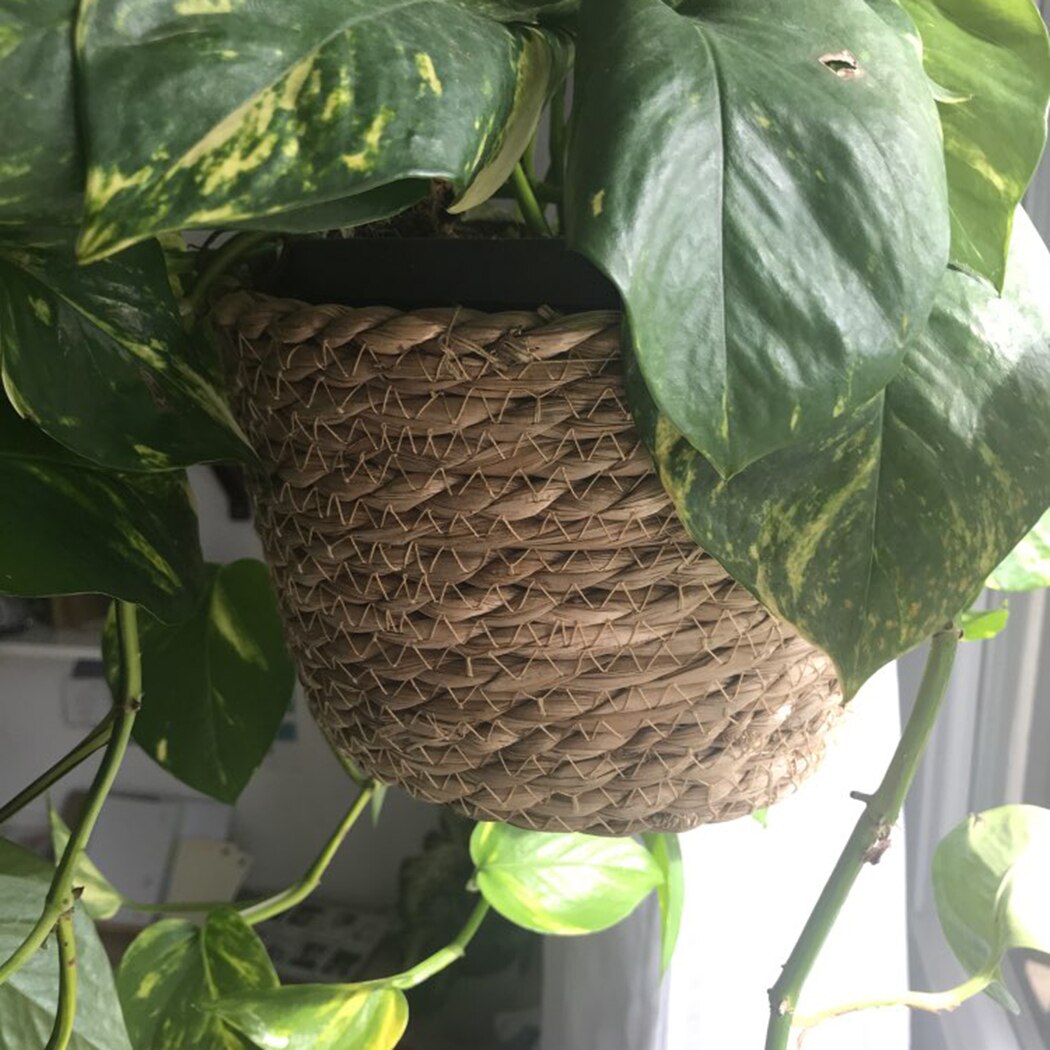Plant Storage Basket Jute Rope Hanging Planter Wov... – Grandado