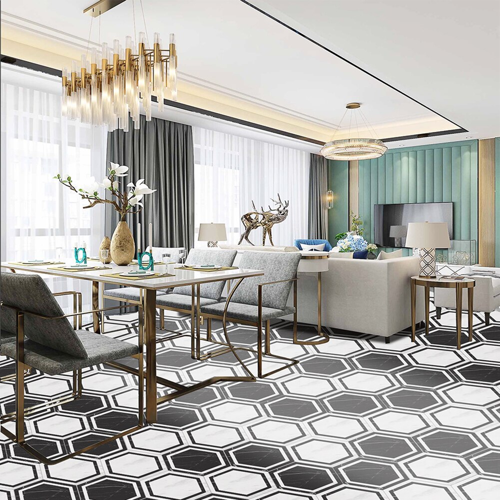 10pcs Hexagon Floor Tiles Wall Stickers Waterproof... – Grandado