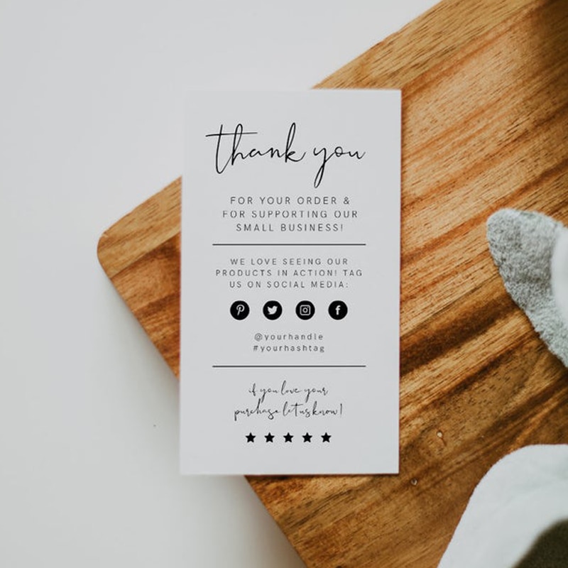 Caddsgn Business Thank You Insert Cards Customer T... – Vicedeal