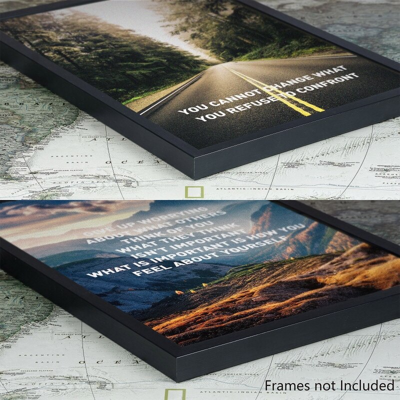 Motivational Wall Art Posters 8 Sheets English Wor... – Grandado