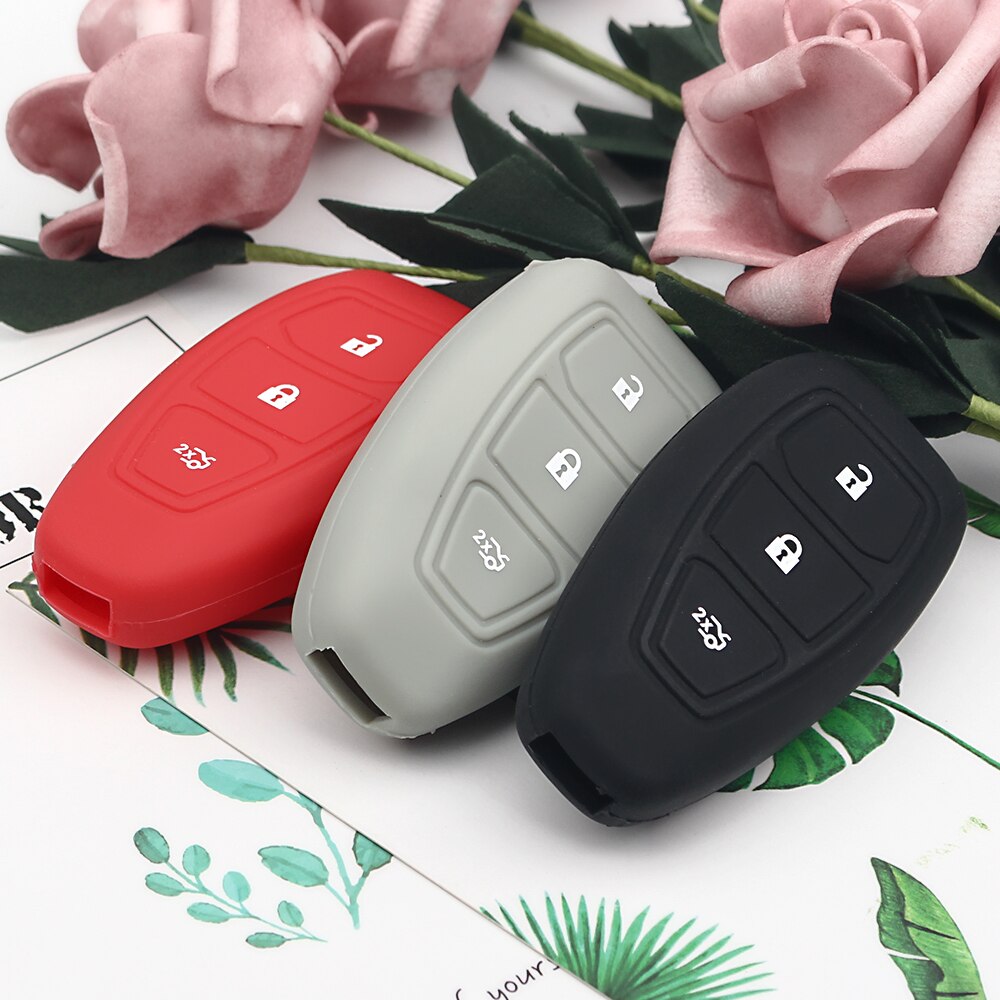 KEYYOU Replacement Silicone Cover Car Key Case For... – Grandado