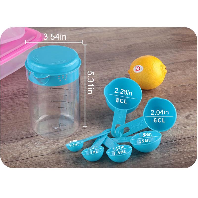 7PCS Plastic Measuring Spoons And Cup Set Stackabl... – Grandado