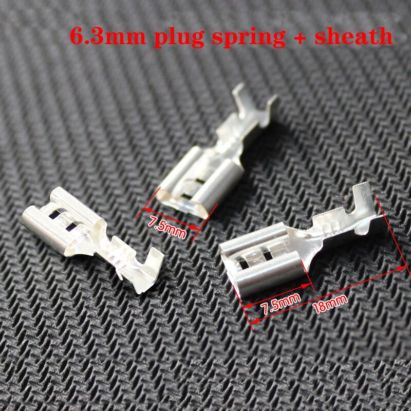 100 kpl 6.3mm liitintä jousipuristettu liitin kupa... – Grandado