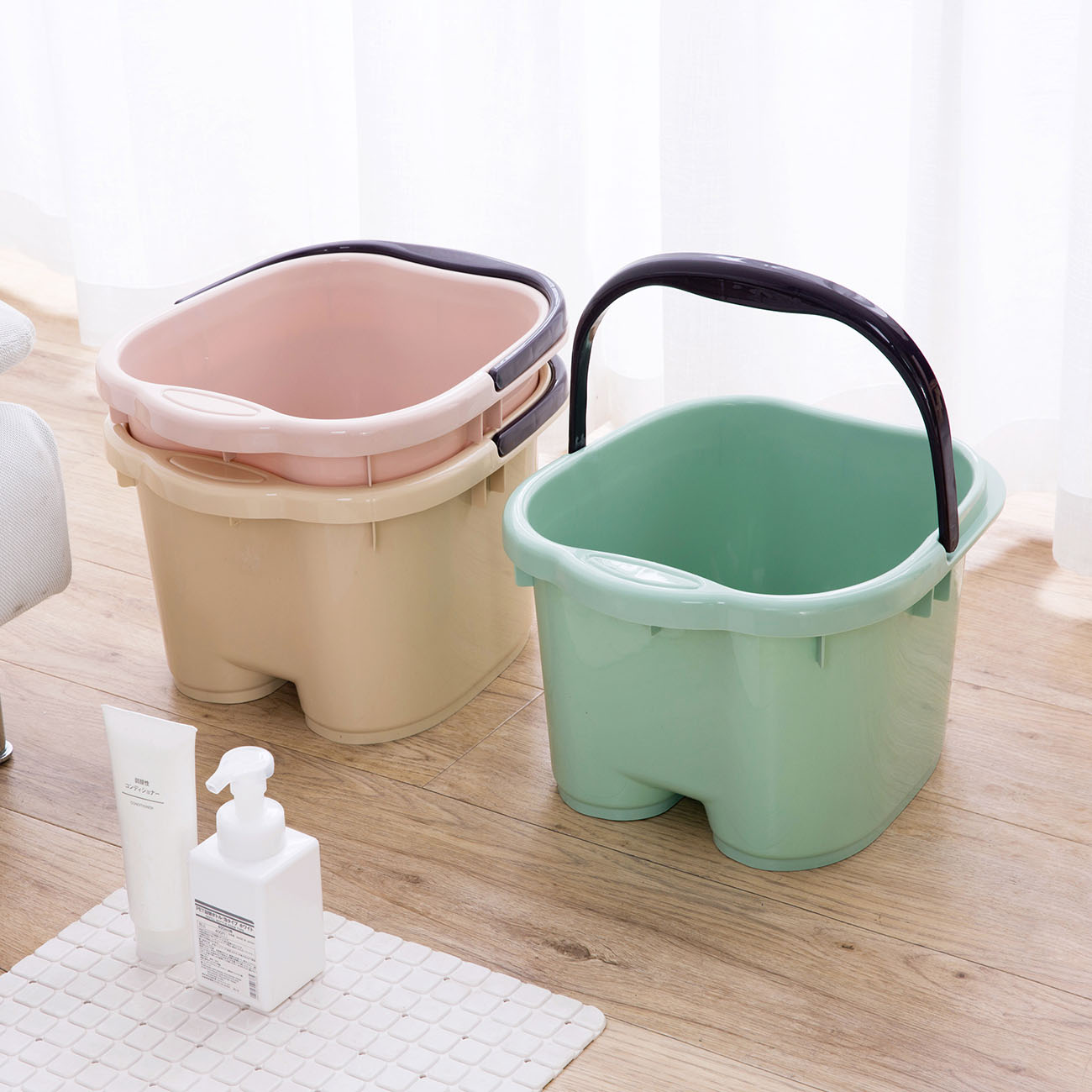 Portable Japanese Style Foot Bath Tub Roller Massa... – Grandado