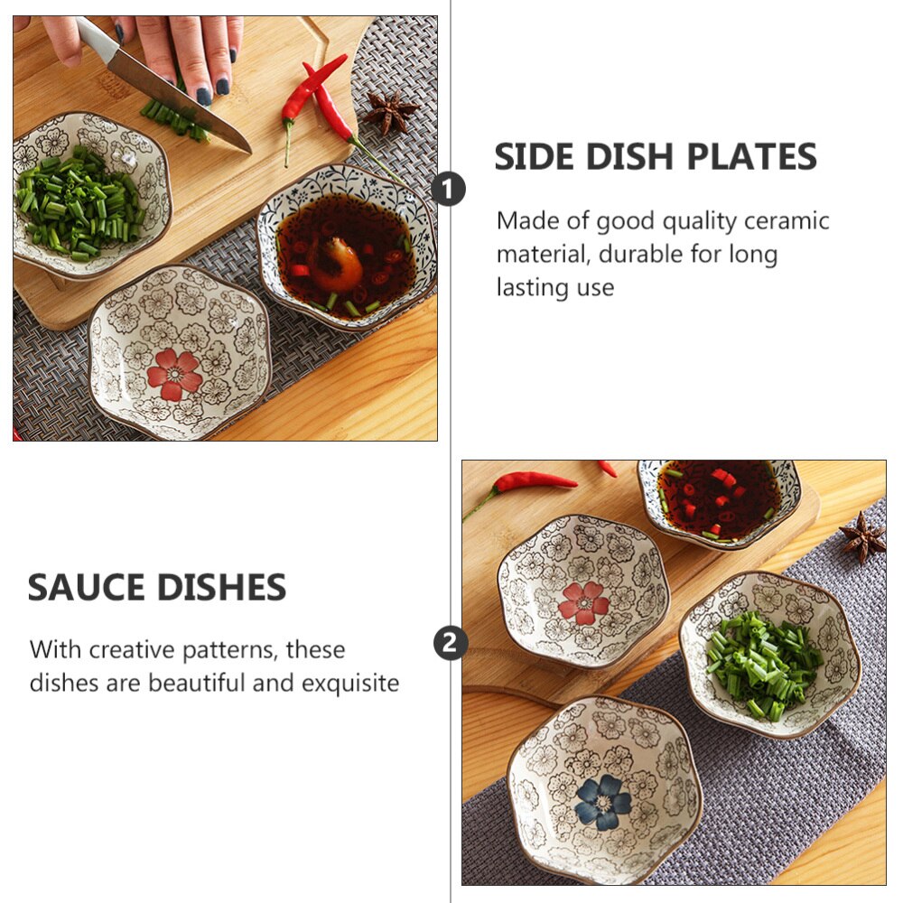 1 Set 3Pcs Japanese Style Sauce Dipping Plates Cer... – Grandado