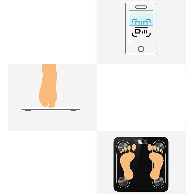 Bluetooth Body Scale Smart Scale Glass LED Digital... – Vicedeal