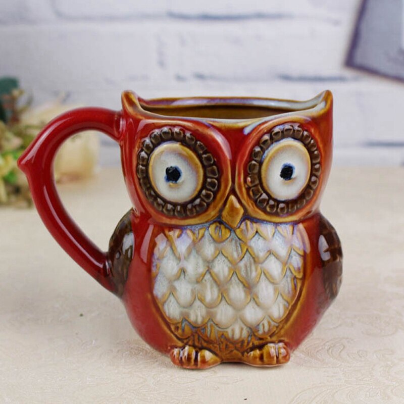 3D Dier Creatieve Leuke Uil Mokken Cartoon Koffie ... – Vicedeal