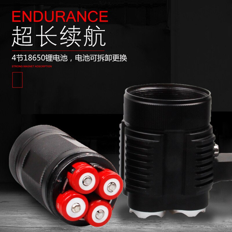 LED rechargeable flashlight 5-speed outdoor strong... – Grandado