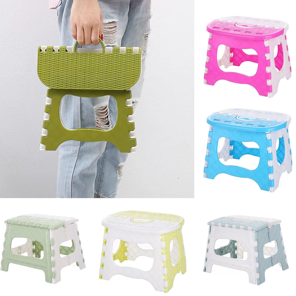 Folding Step Stool Portable Plastic Foldable Chair... – Grandado