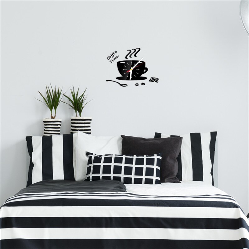 210*130mm 3D Acrylic Wall Clock DIY Modern Kitchen... – Grandado