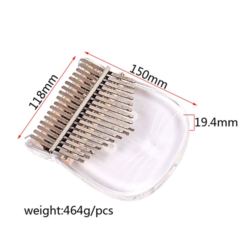 17 Keys Transparent Kalimba African Thumb Piano Mu... – Grandado