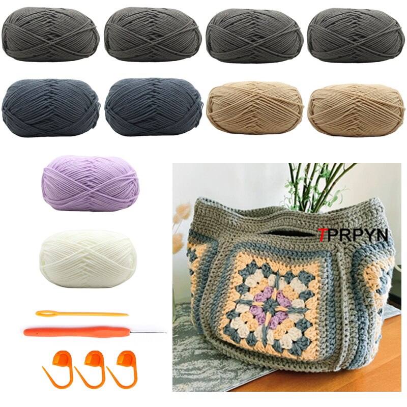 TPRPYN Granny square bag Crochet Kit with yarn kni... – Vicedeal