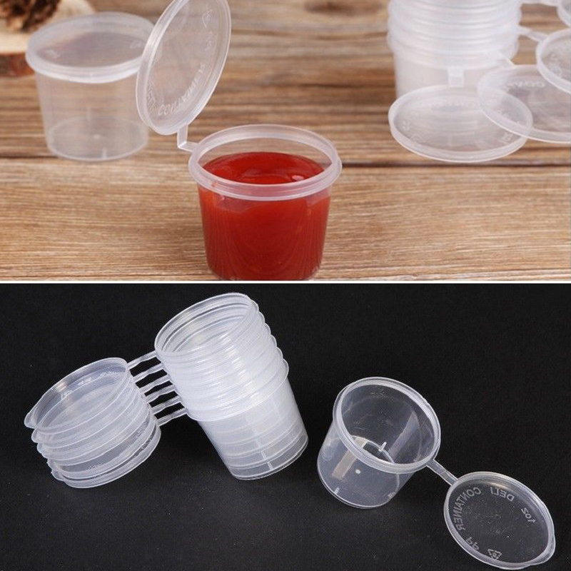 JX-LCLYL 50Pcs/Set Plastic Small Sauce Food Cups S... – Grandado