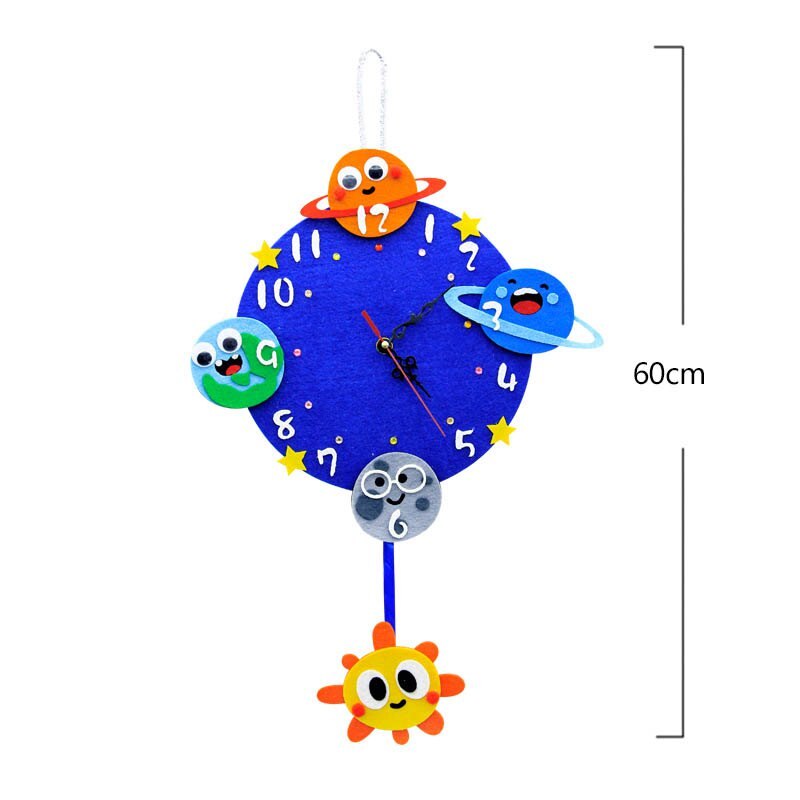 Handmade Craft Kit Space Style Wall Hanging Clock ... – Grandado