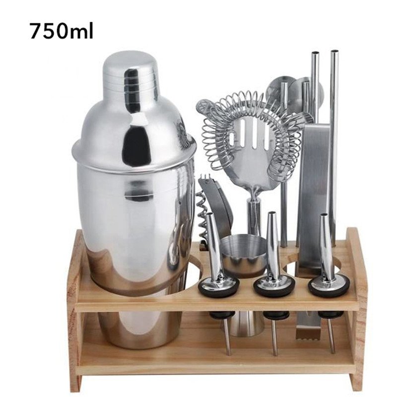 12 stk rustfri bar cocktail shaker sæt barware mix... – Grandado