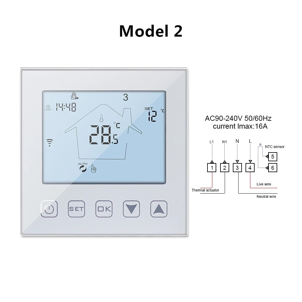 WiFi Smart Thermostat 16A Electric Floor Heating T... – Grandado