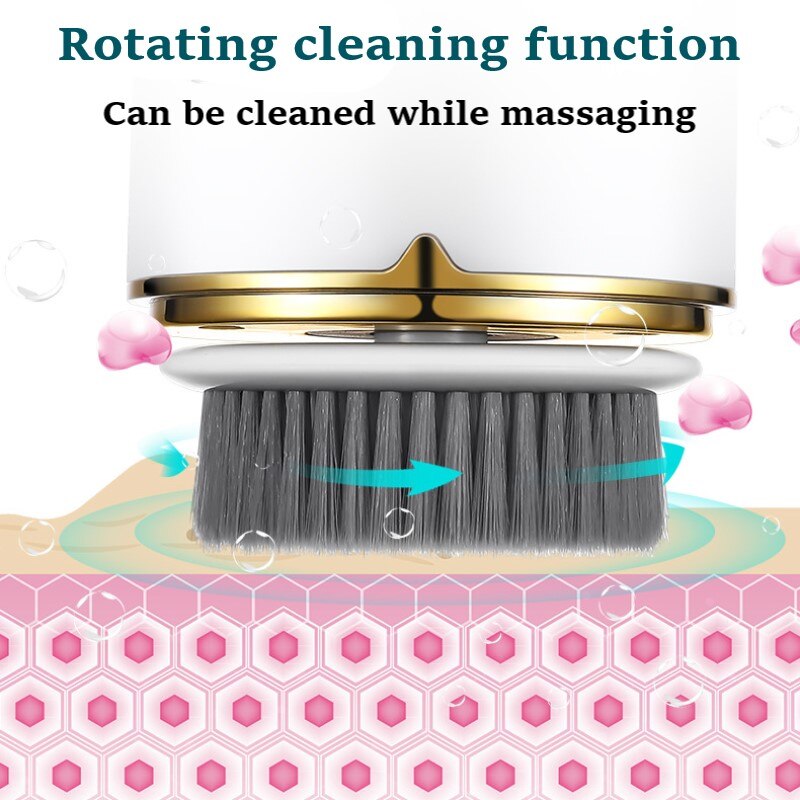 3 In 1 Rotating Facial Brush Deep Cleaning Face Ca... – Grandado