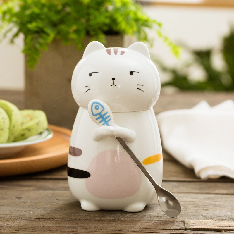 Cute 3d Animal Cat Ceramic Water Cup Lovers Large ... – Grandado