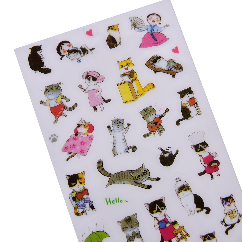 6Pcs/Pack cute black and white cat photo album dec... – Vicedeal