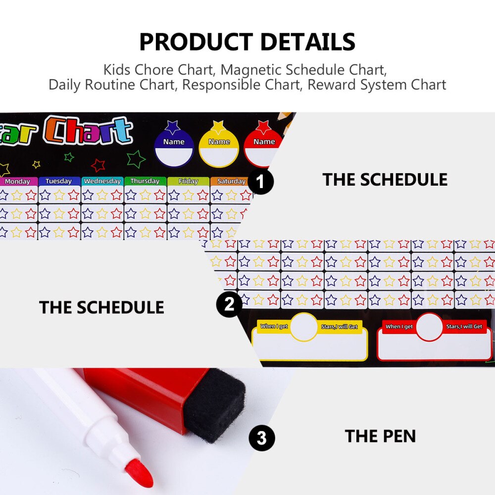 Magnetic Kids Chore Chart Daily Routine Reward Sys... – Grandado