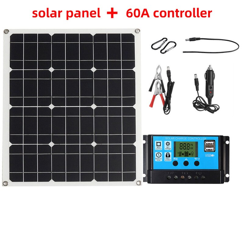 Flexible Solar Panel Kit 100W 18V Portable Solar C... – Grandado