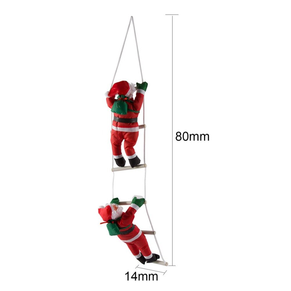 Santa Claus Climbing Stairs Christmas Tree Decorat... – Grandado