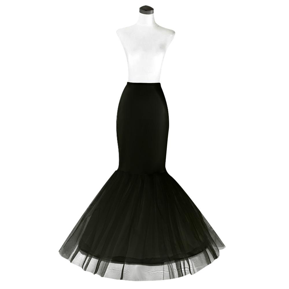 White Hoopless Cocktail Mermaid Fishtail Crinoline... – Grandado