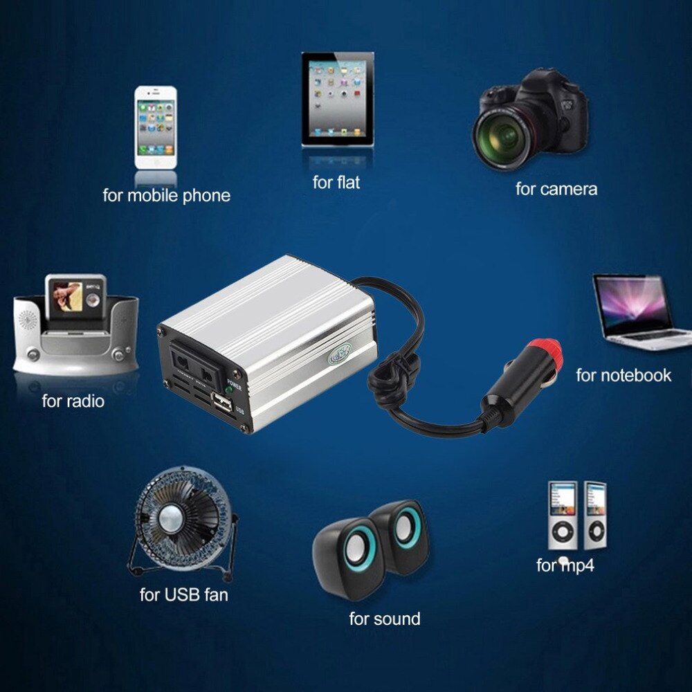 Portable Car Vehicle 12V DC to AC Power Inverter P... – Grandado