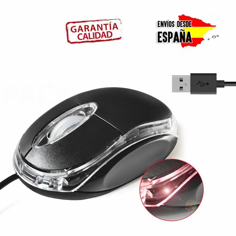 Se envia desde España Ratón óptico mouse con luces... – Grandado