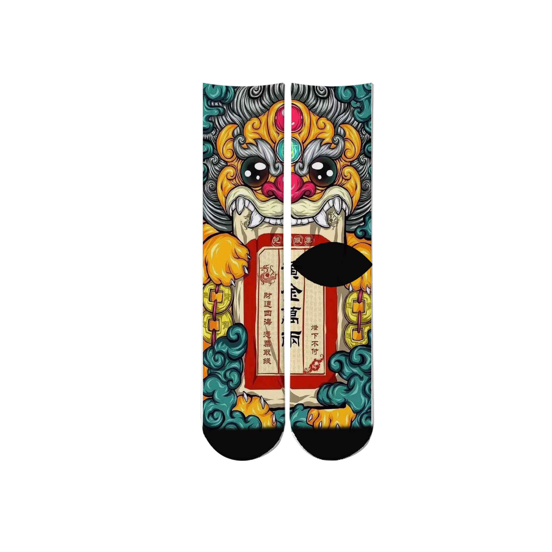 3D Print Chinese Traditional Paint Crew Socks Japa... – Grandado