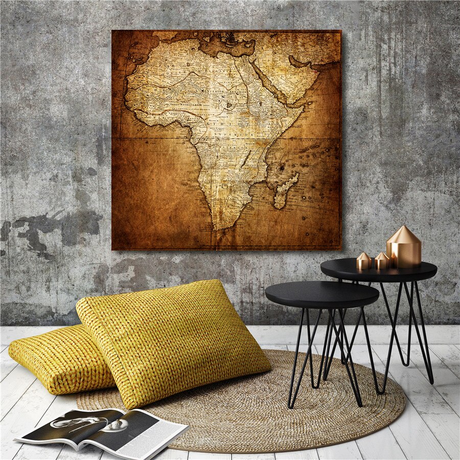 Vintage Map of AFRICA Wall Decor Travel Home Stick... – Grandado