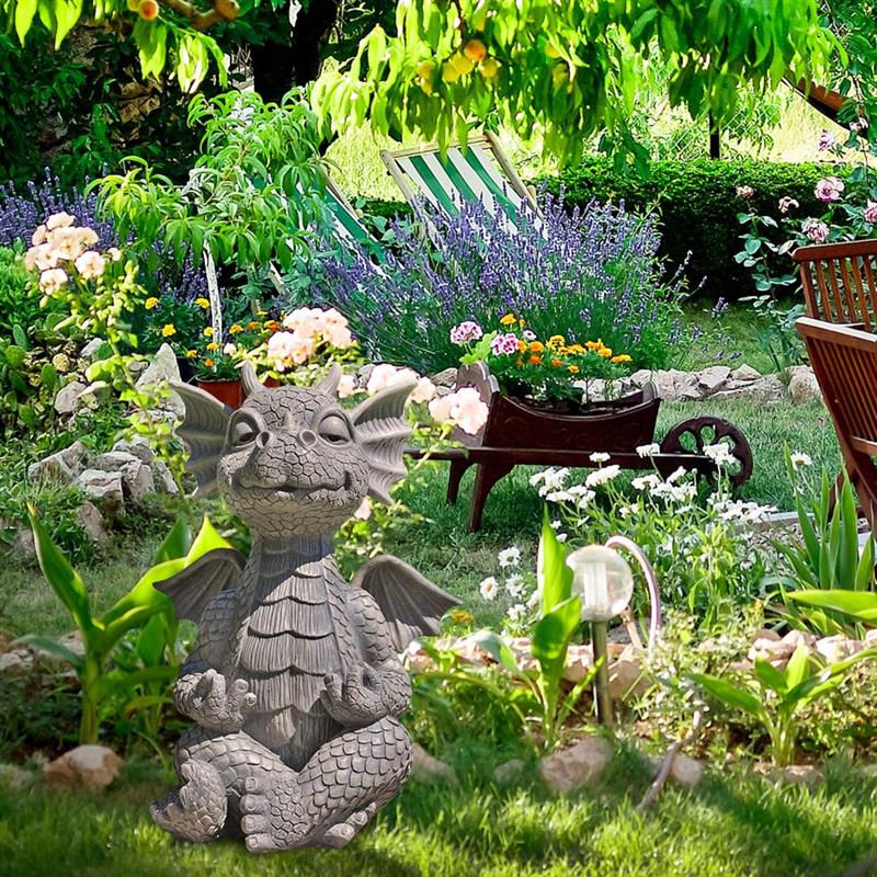 Outdoor Garden Sculpture Decoration Resin Dragon S... – Grandado