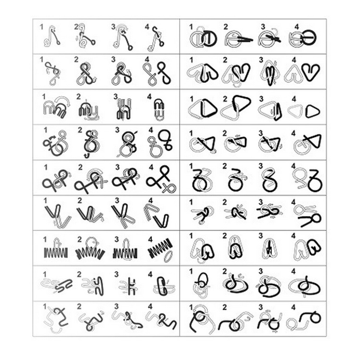 Besegad 18pcs Metal Wire Puzzles IQ Test Mind Brai... – Grandado