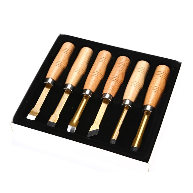 6pcs Gilded Lathe Wood Carving Chisels DIY Hand Ca... – Grandado