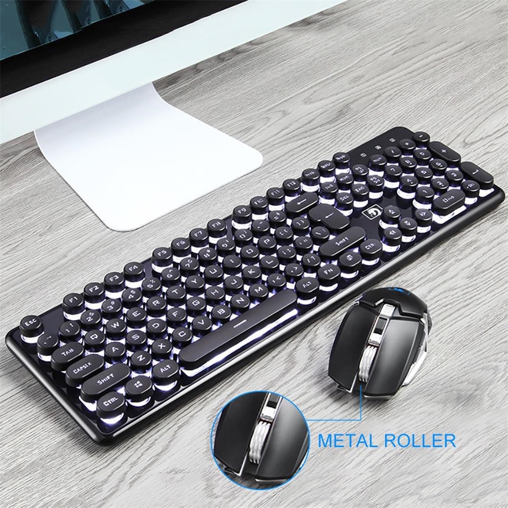 Rechargeable 2.4GHZ wireless mechanical keyboard a... – Grandado