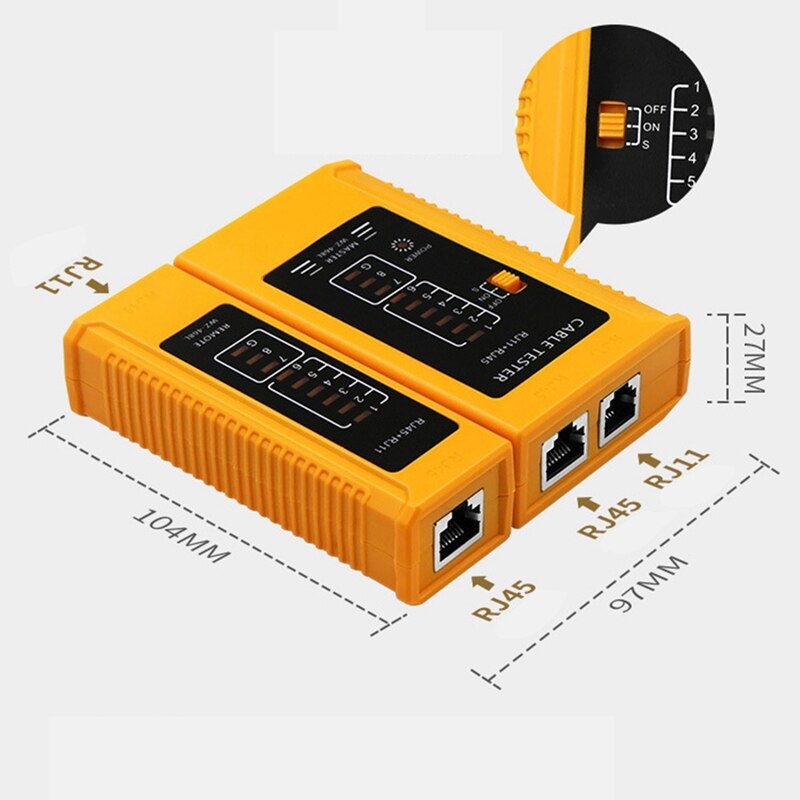 Network Cable Tester Test Tool RJ45 RJ11 RJ12 CAT5... – Vicedeal