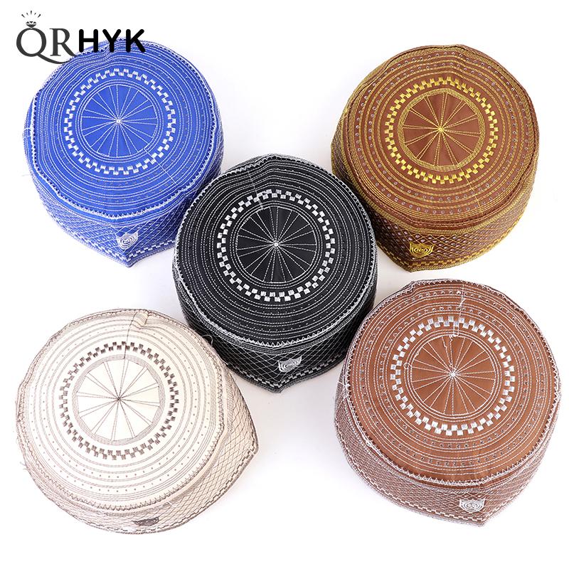 Muslim Hats Cotton Embroidery Arab Men Prayer Hat ... – Vicedeal