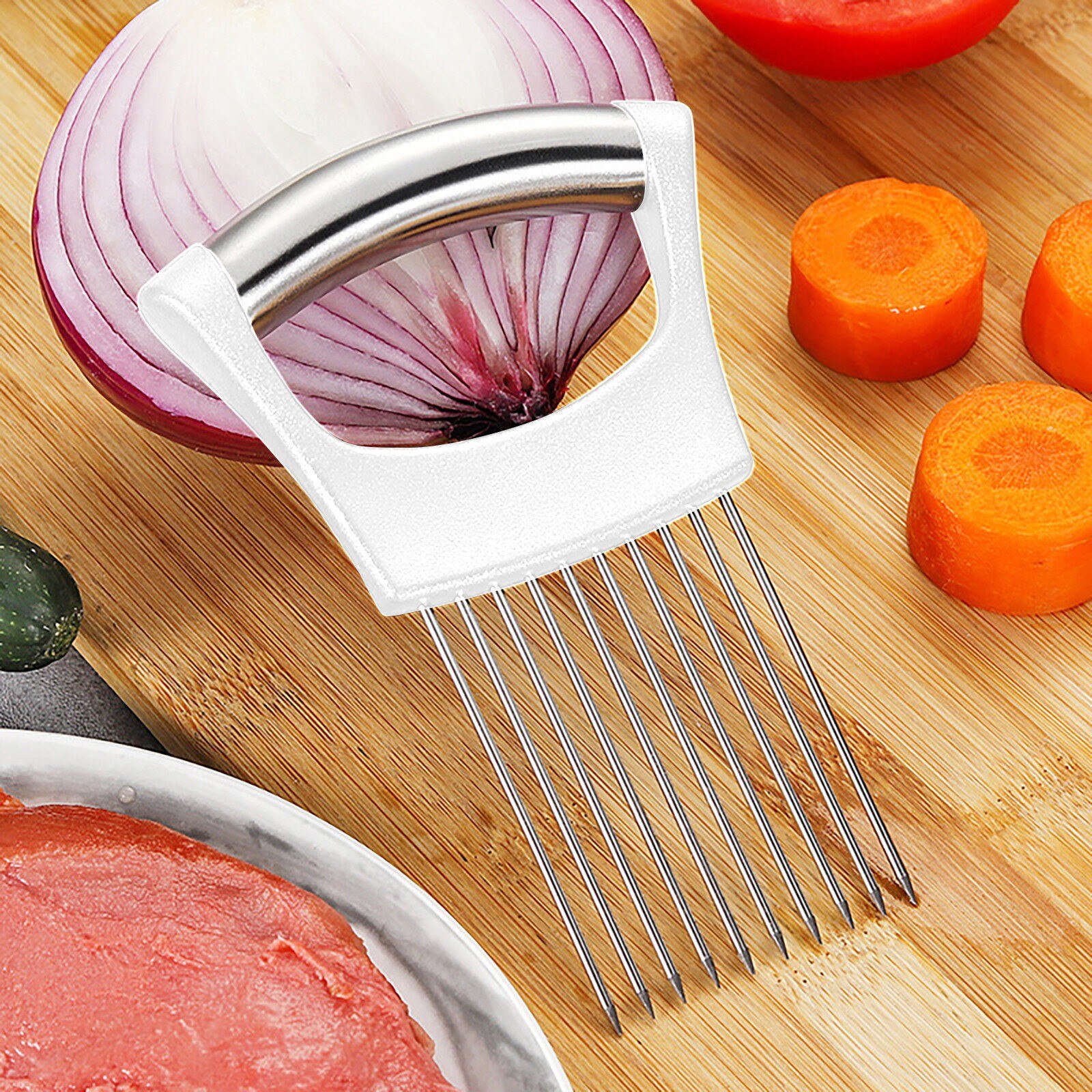 1 Pcs Food Slice Assistant Holder Slicer Kitchen G... – Grandado