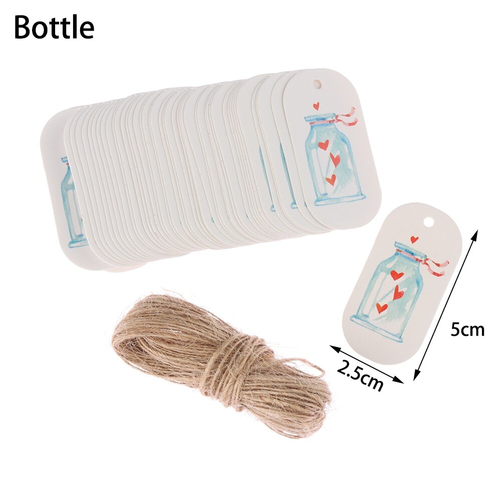 50 Pcs Kraft Paper Hang Tags Valentine's Day Flowe... – Grandado