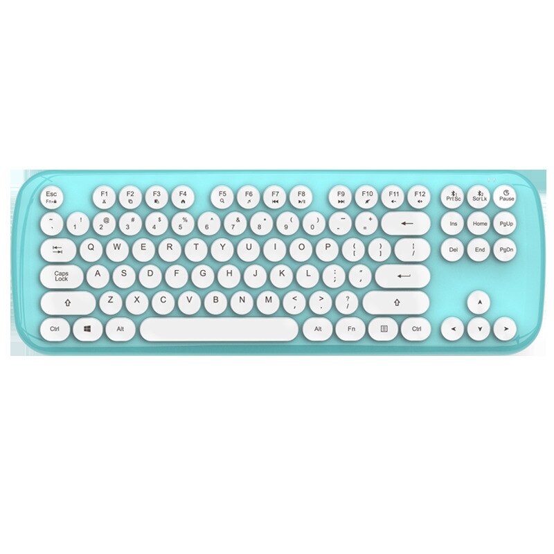 Wireless Keyboard and Mouse Set Mini Cute Retro Pu... – Grandado