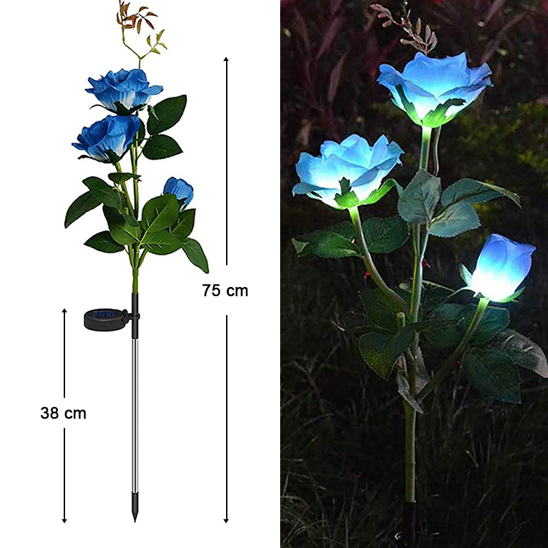 Sol ros blomma lampa led sol trädgård dekoration v... – Grandado