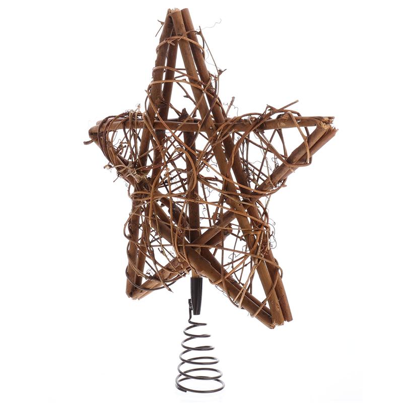 Christmas Rattan Star Treetop with Spring Support ... – Vicedeal